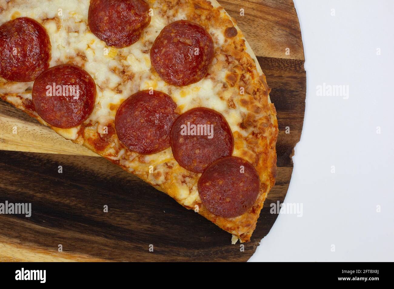 Top view of pepperoni pizza on a Stock Photo - Alamy