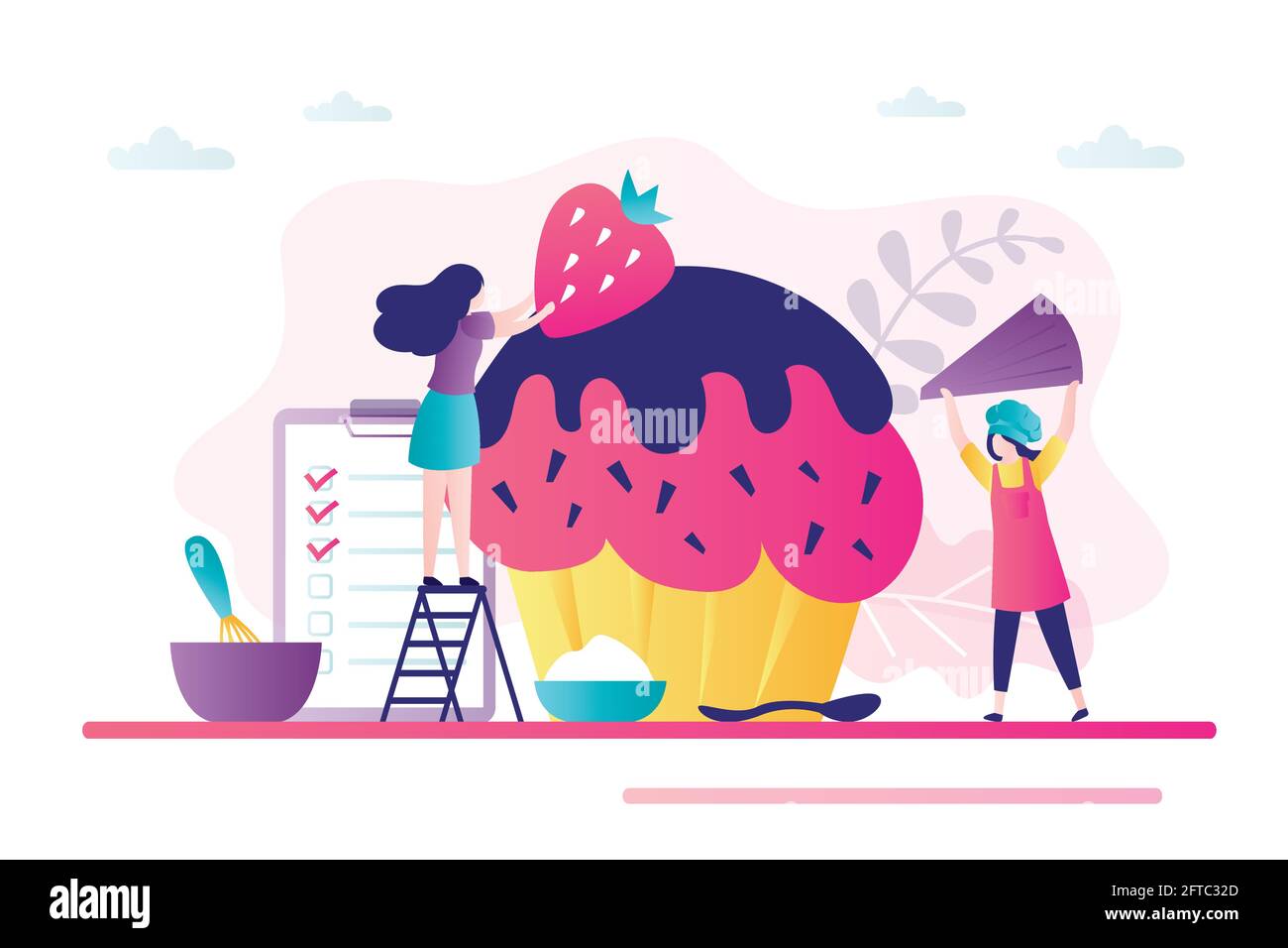 Woman making delicious fresh Stock Vector Images - Alamy