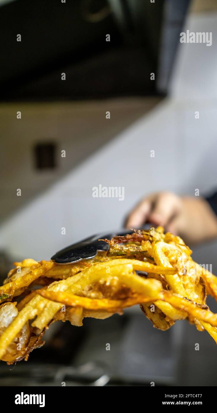 Delicious crispy fries - Japanese street food Stock Photo - Alamy