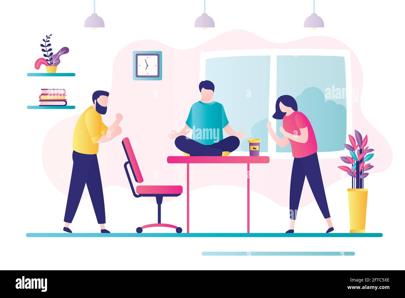 Cartoon conflict management hi-res stock photography and images - Alamy
