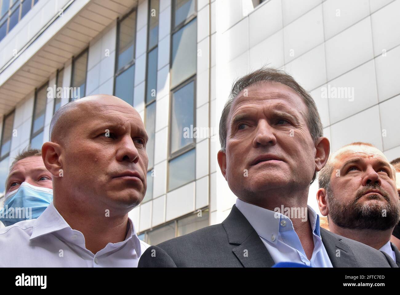 Kyiv, Ukraine. 21st May, 2021. KYIV, UKRAINE - MAY 21, 2021 - MPs Illia ...