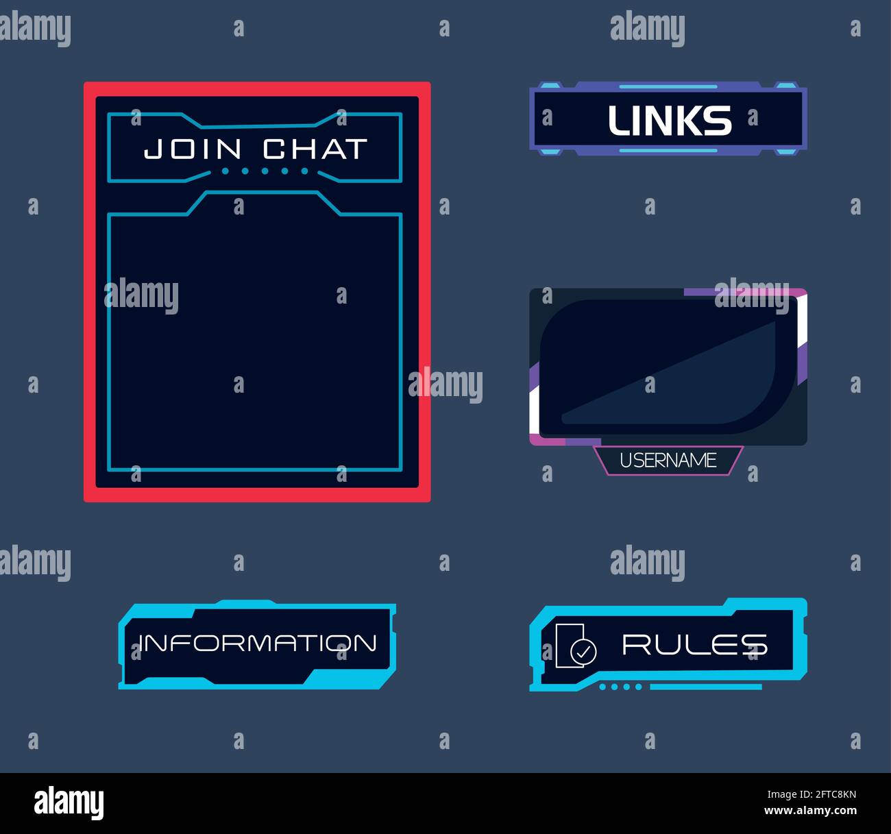 streaming five templates Stock Vector Image & Art - Alamy