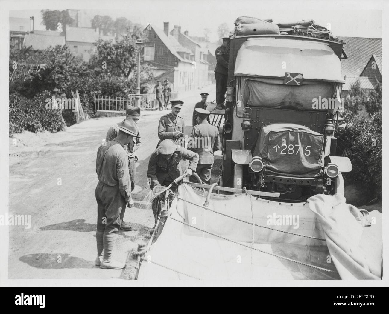 World War One, WWI, Western Front - River water comes out pure into a ...