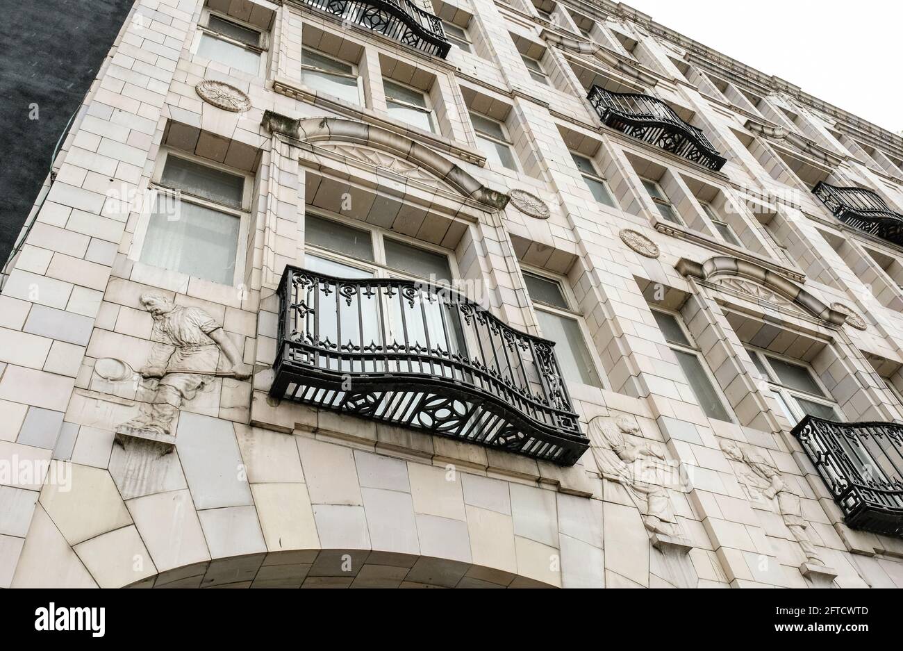The White Building in central Sheffield with distinctive relief ...