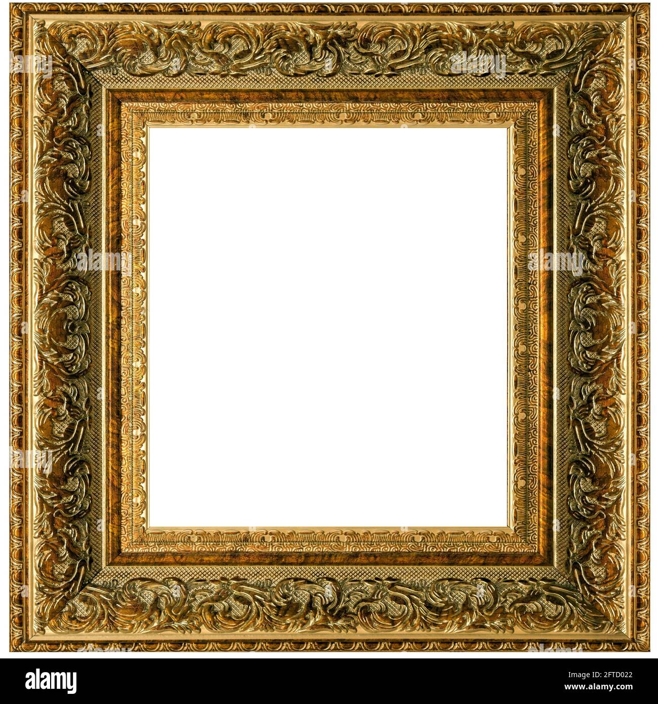 Frame picture square gold photo vintage golden border old art wood+ ...