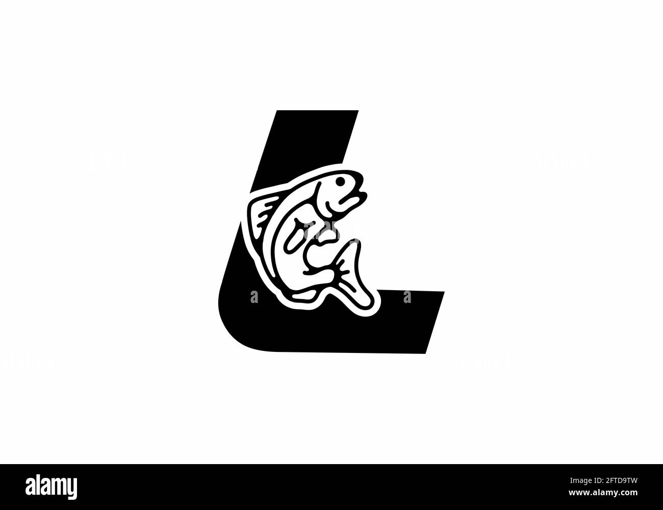 L initial letter with fish design Stock Vector Image & Art - Alamy