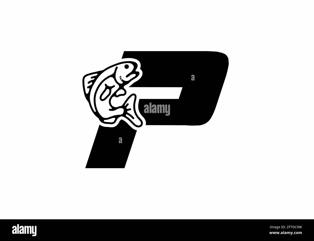 P initial letter with fish design Stock Vector Image & Art - Alamy
