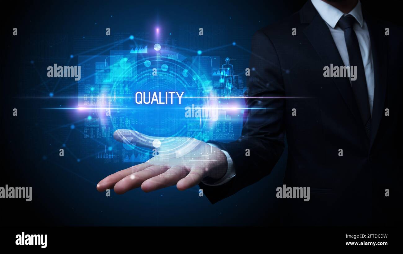 Man hand holding digital technology concept Stock Photo - Alamy