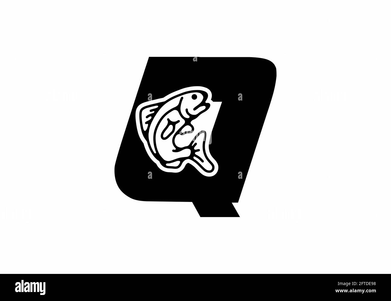 Q initial letter with fish design Stock Vector Image & Art - Alamy