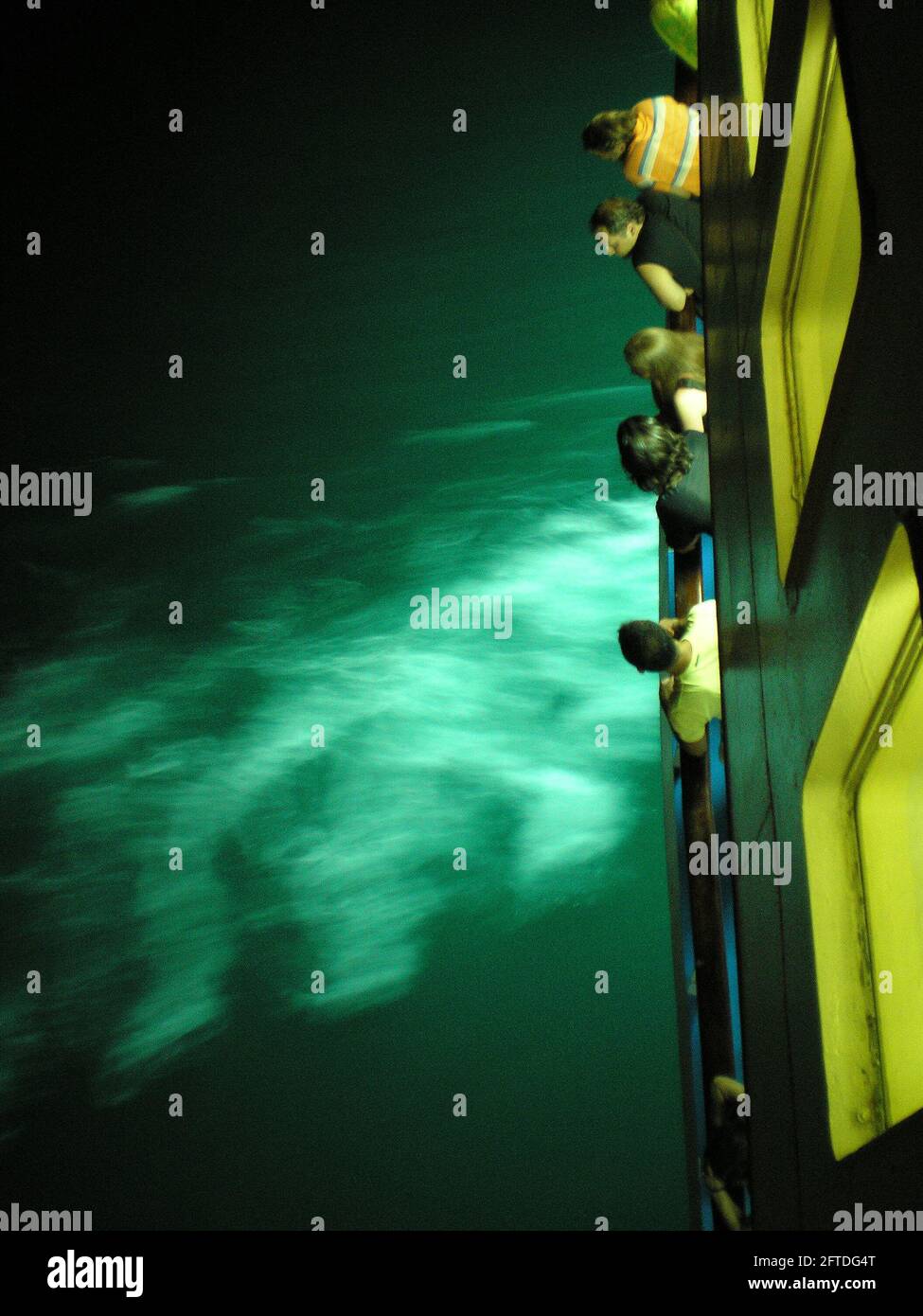 Ferry-boat sailing at night, Crete, Greece Stock Photo - Alamy