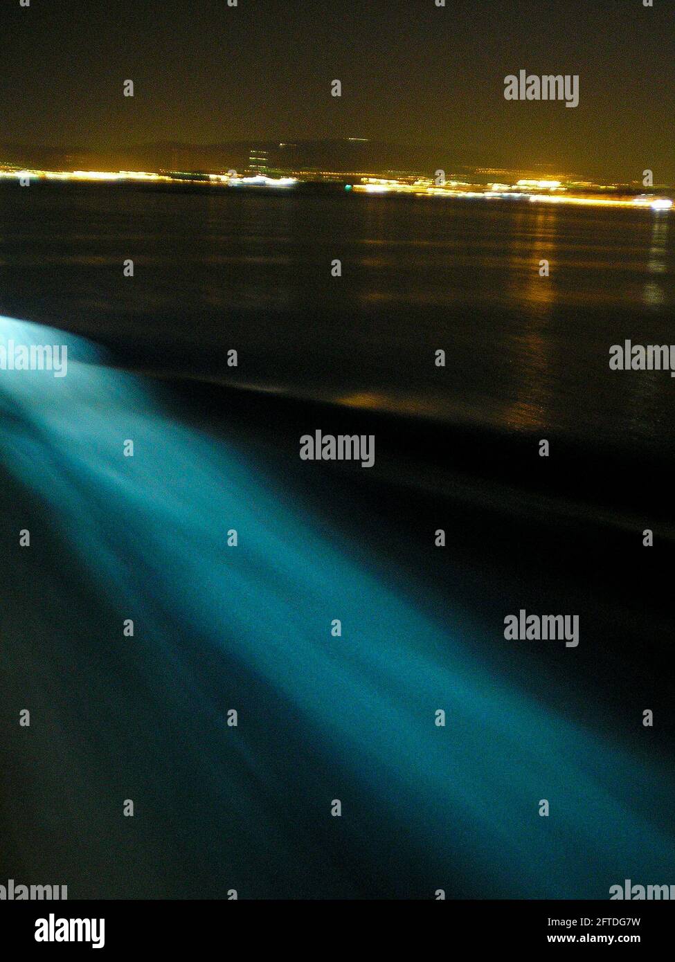 Ferry-boat sailing at night, Crete, Greece Stock Photo - Alamy