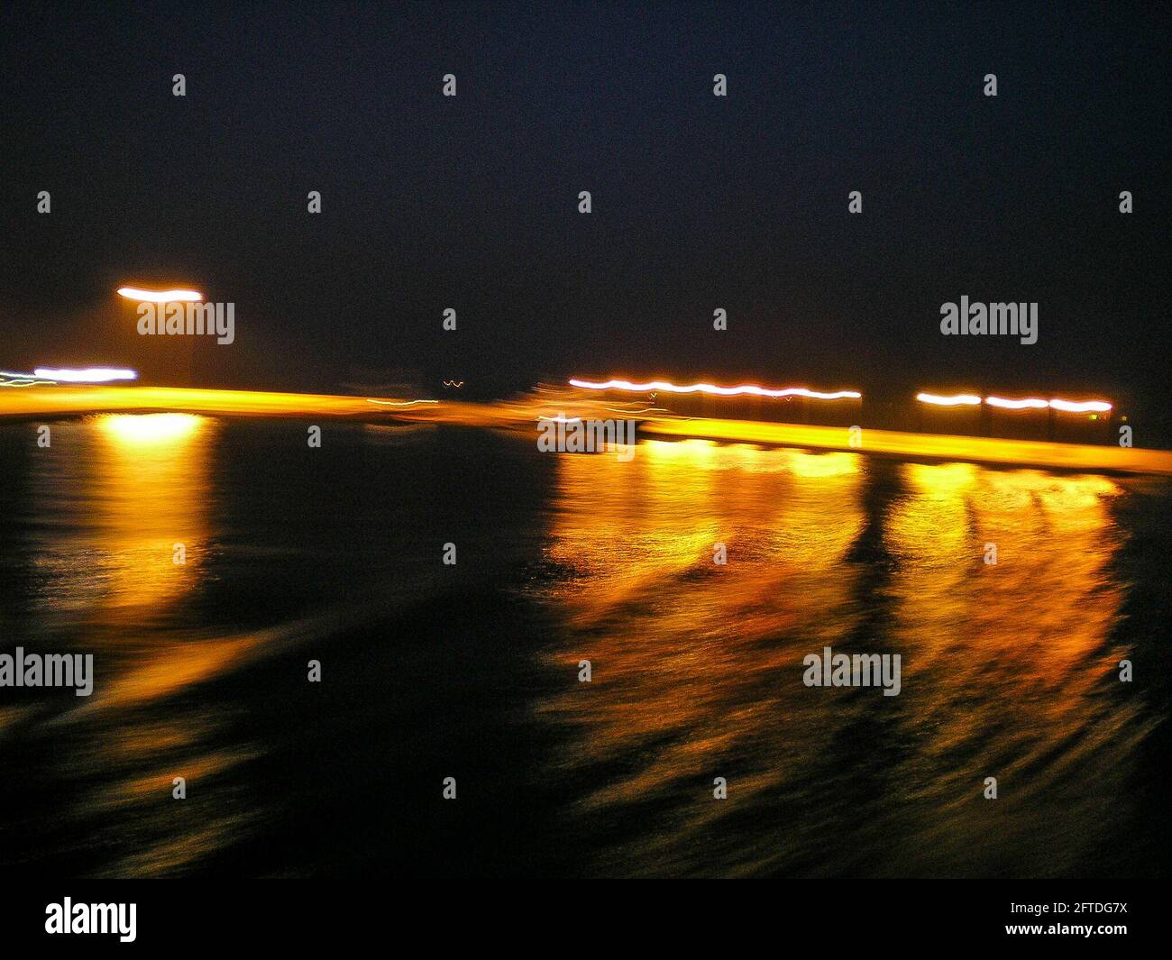 Ferry-boat sailing at night, Crete, Greece Stock Photo - Alamy