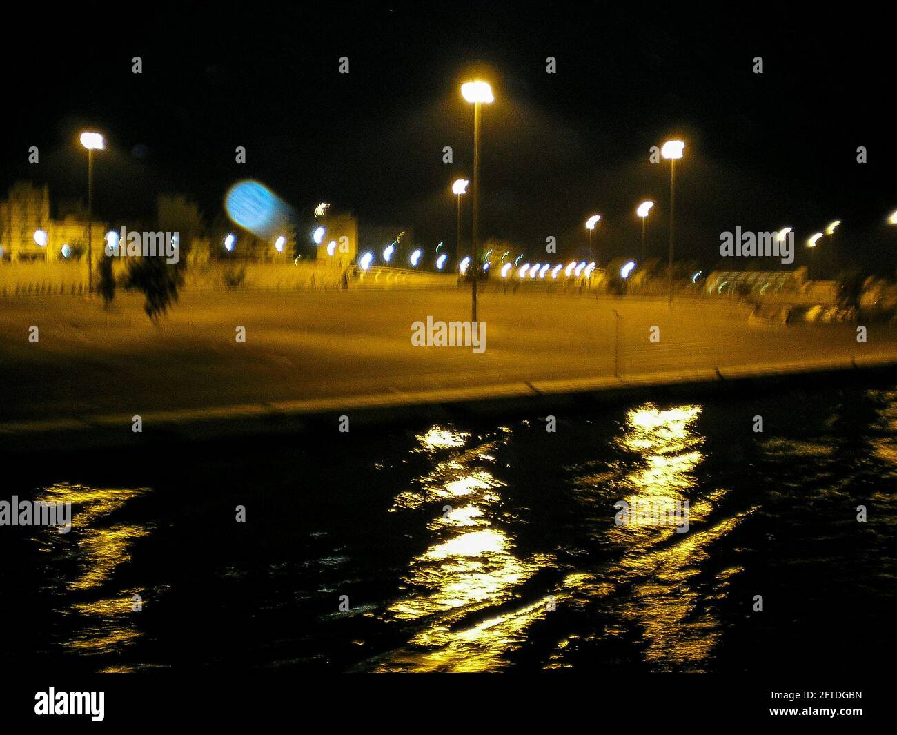 Ferry-boat sailing at night, Crete, Greece Stock Photo - Alamy
