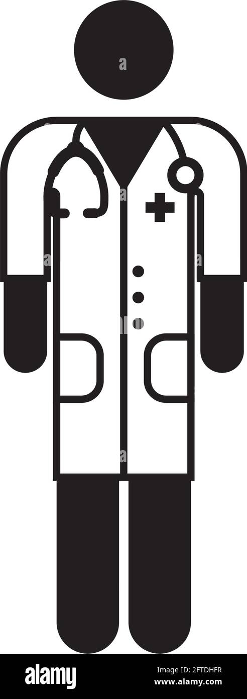 Doctor icon vector male person profile avatar with stethoscope for ...