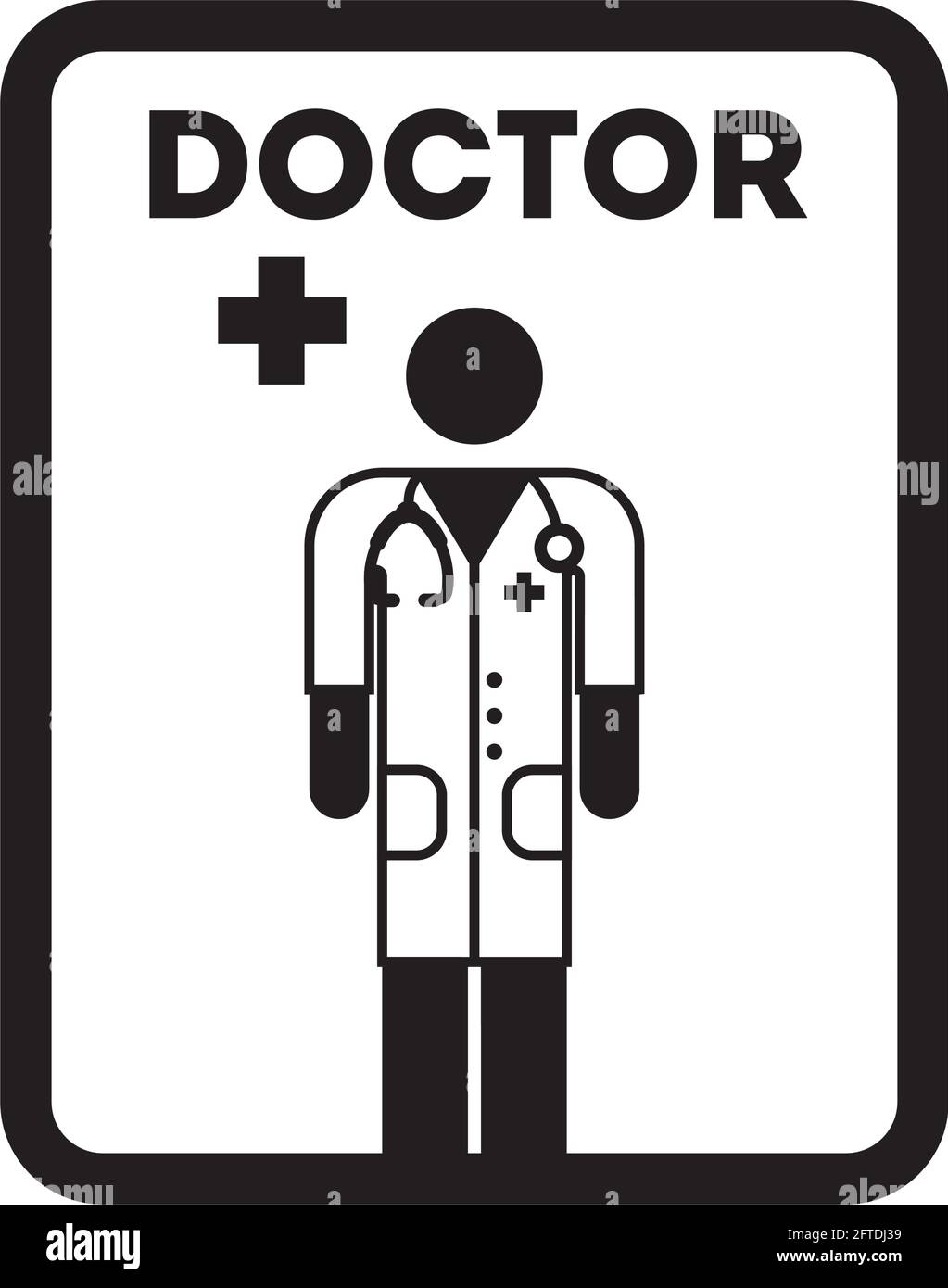 Doctor icon vector male person profile avatar with stethoscope for ...