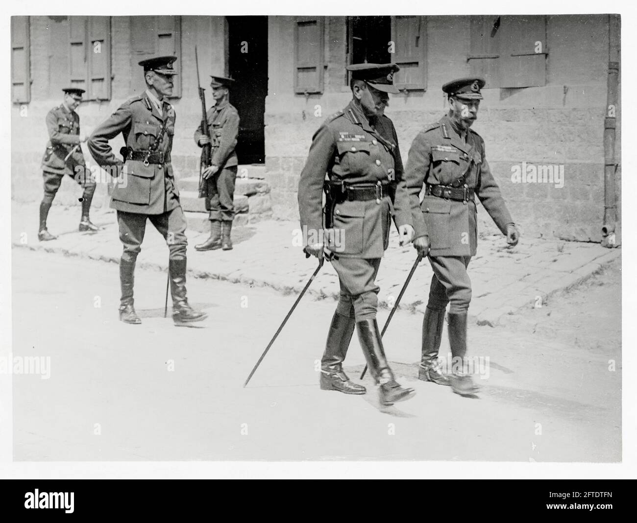 World War One, WWI, Western Front - King George V and the Commander-in ...