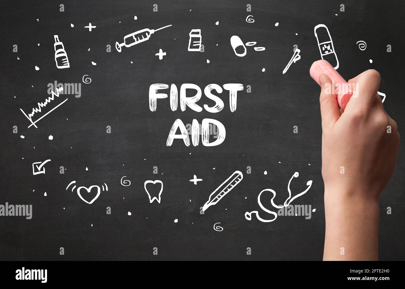 Hand drawing medical concept concept Stock Photo - Alamy