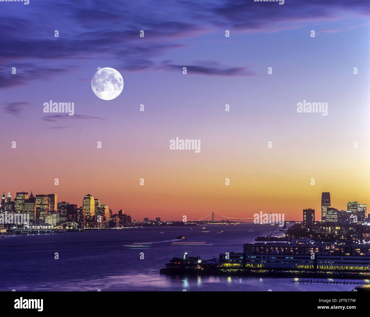 2006 HISTORICAL DOWNTOWN SKYLINE MANHATTAN JERSEY CITY HUDSON RIVER NEW ...