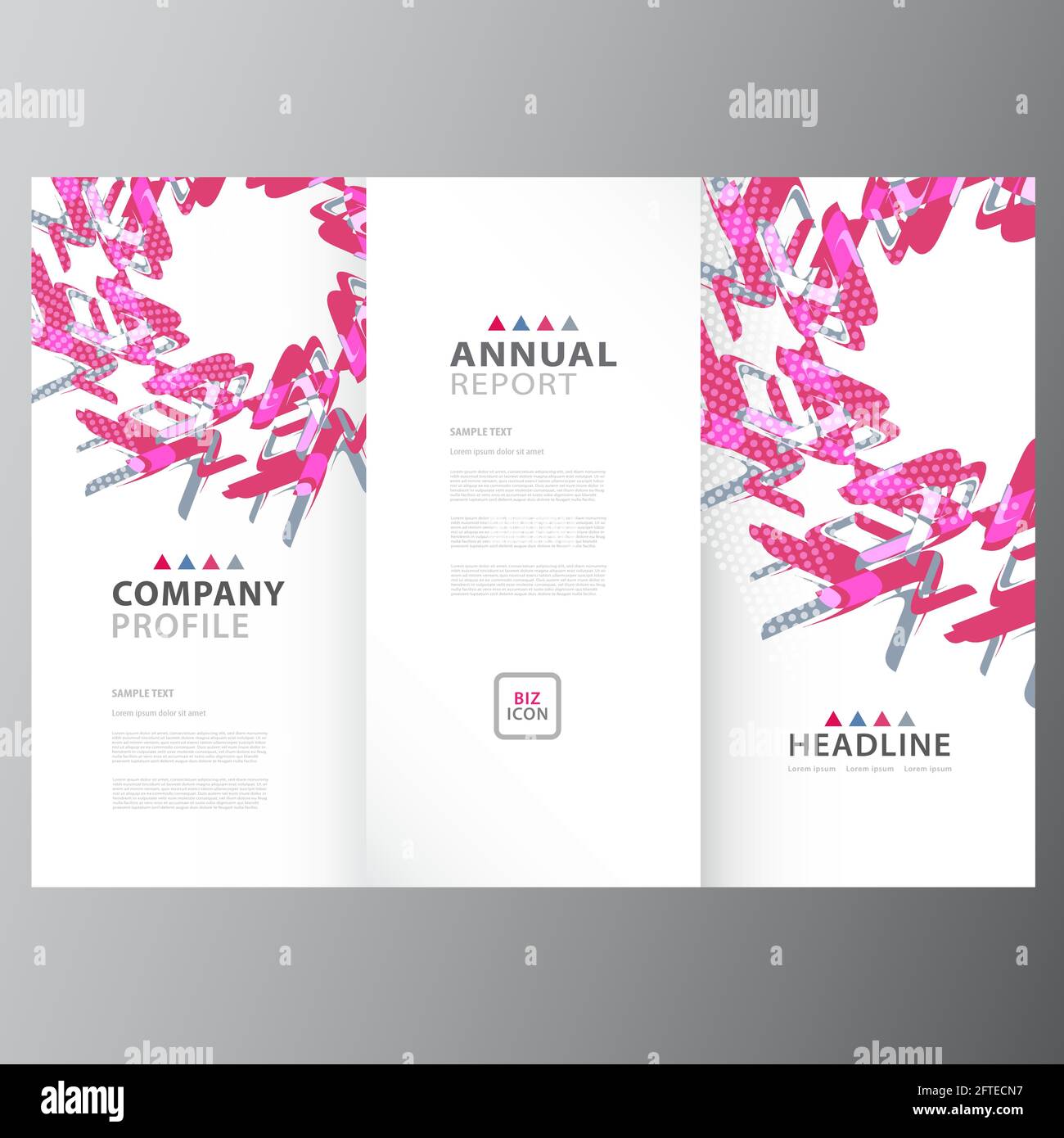 Annual colorful business report template design layout Stock Vector ...