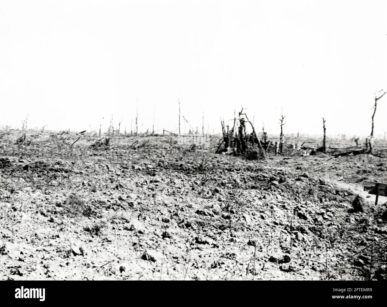 World War One, WWI, Western Front - Ruins of Pozieres, Northern France ...
