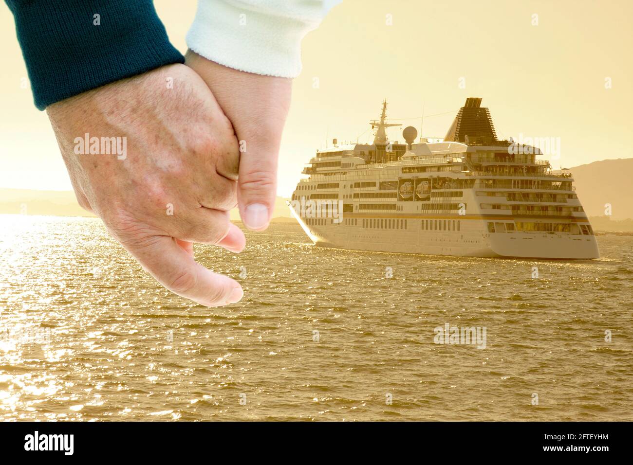 cruise ship by sea, travel and transportation Stock Photo - Alamy