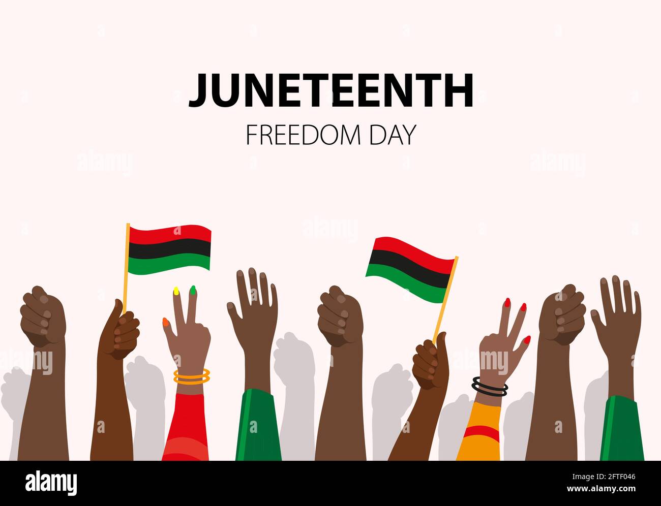 Juneteenth, African-American Independence Day, June 19. Day of freedom and emancipation Stock ...