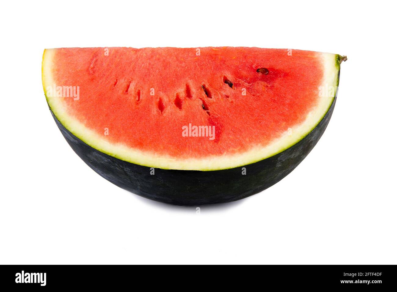 ripe red watermelon slice isolated on white background, summer fruits ...
