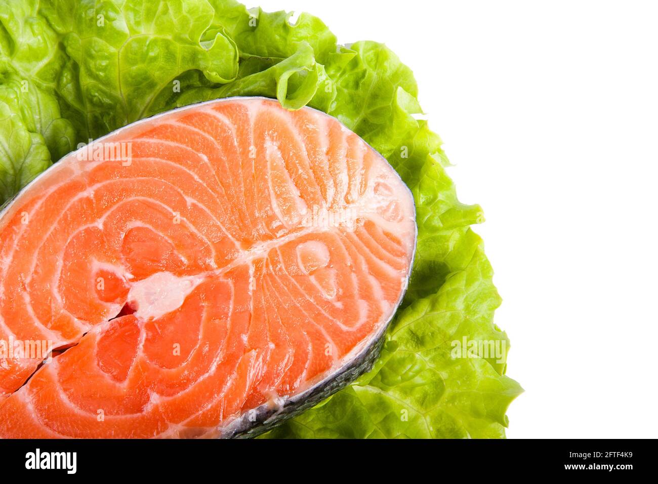 slice of fresh fish, Norwegian salmon red Stock Photo - Alamy