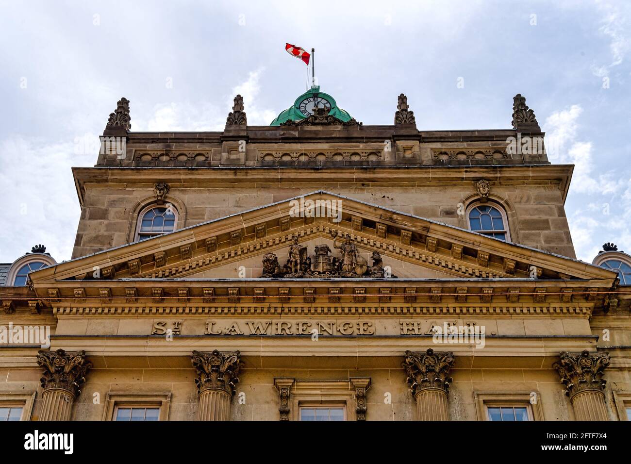 Architecture detail of the Saint Lawrence Hall in Old Town, Toronto ...