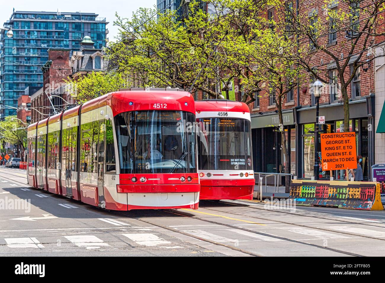 Bombardier Tramway or Streetcar, Toronto, Canada Stock Photo - Alamy