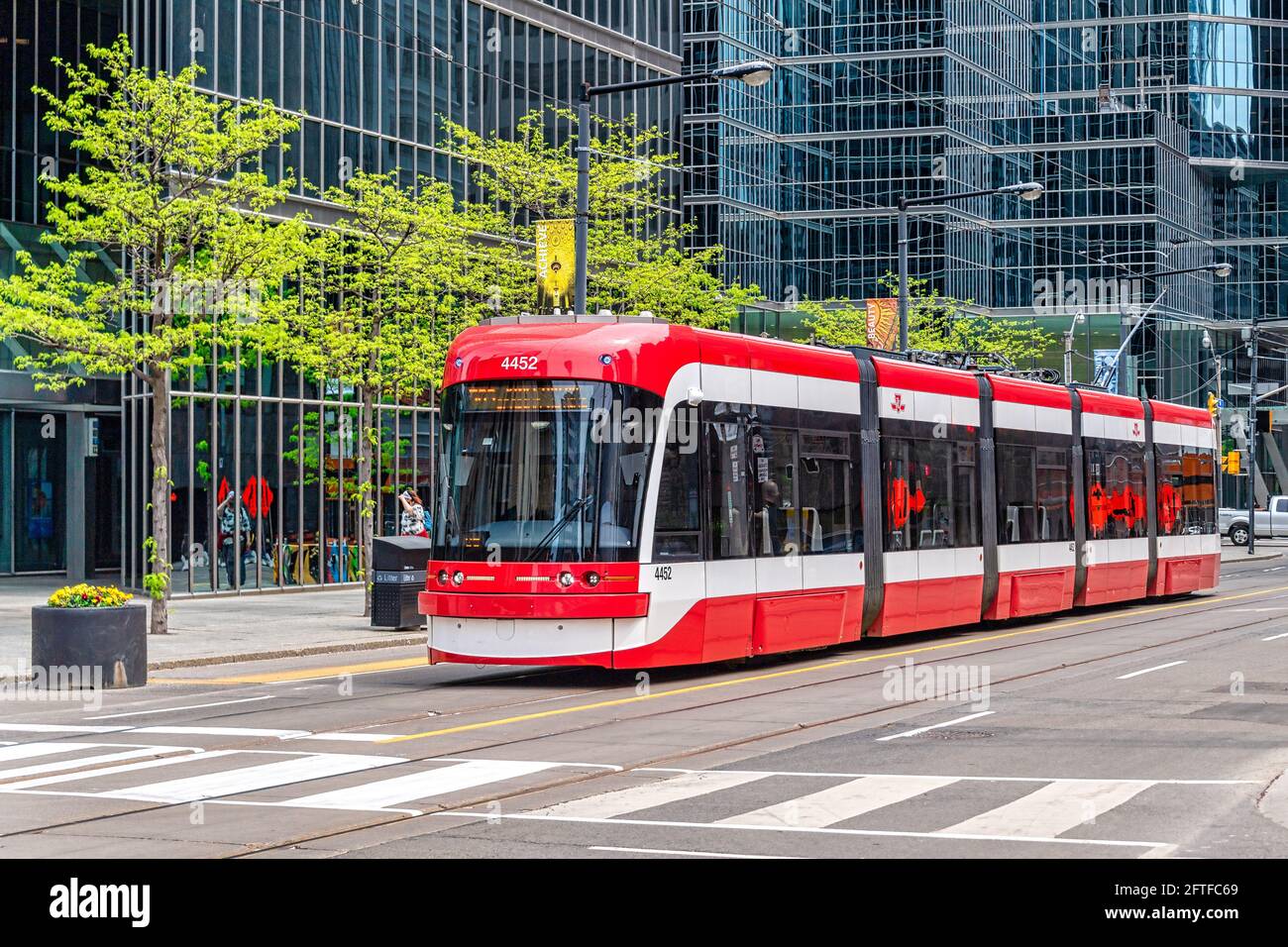 Bombardier Tramway or Streetcar, Toronto, Canada Stock Photo - Alamy