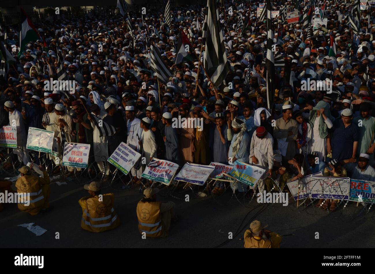 Peshawar, Pakistan. 21st May, 2021. Jamiat Ulema-e-Islam chief Maulana ...