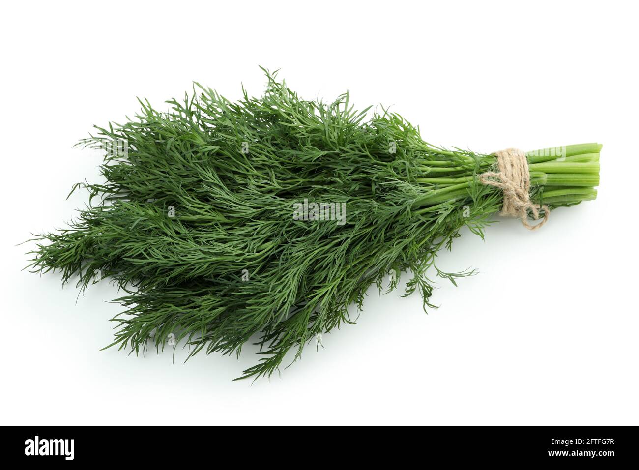 Fresh green dill isolated on white background Stock Photo - Alamy