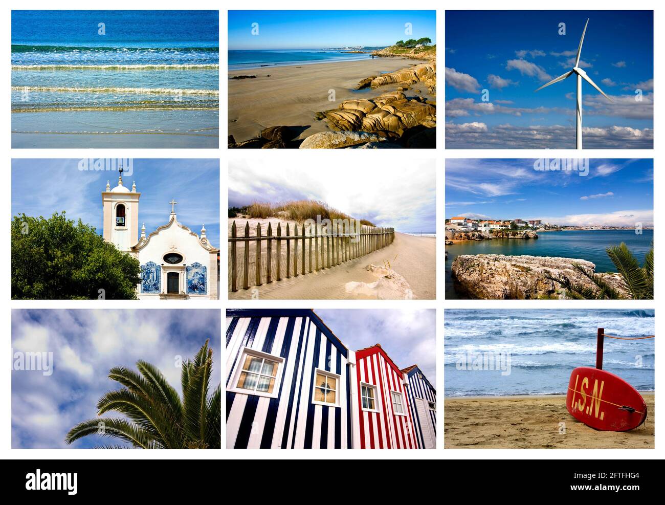 postcard collection of summer Stock Photo - Alamy