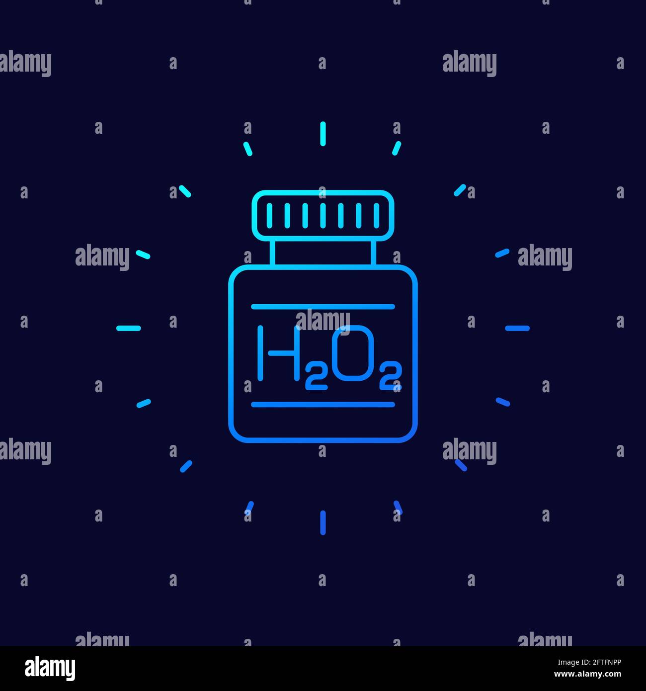 hydrogen peroxide line icon, vector Stock Vector Image & Art - Alamy