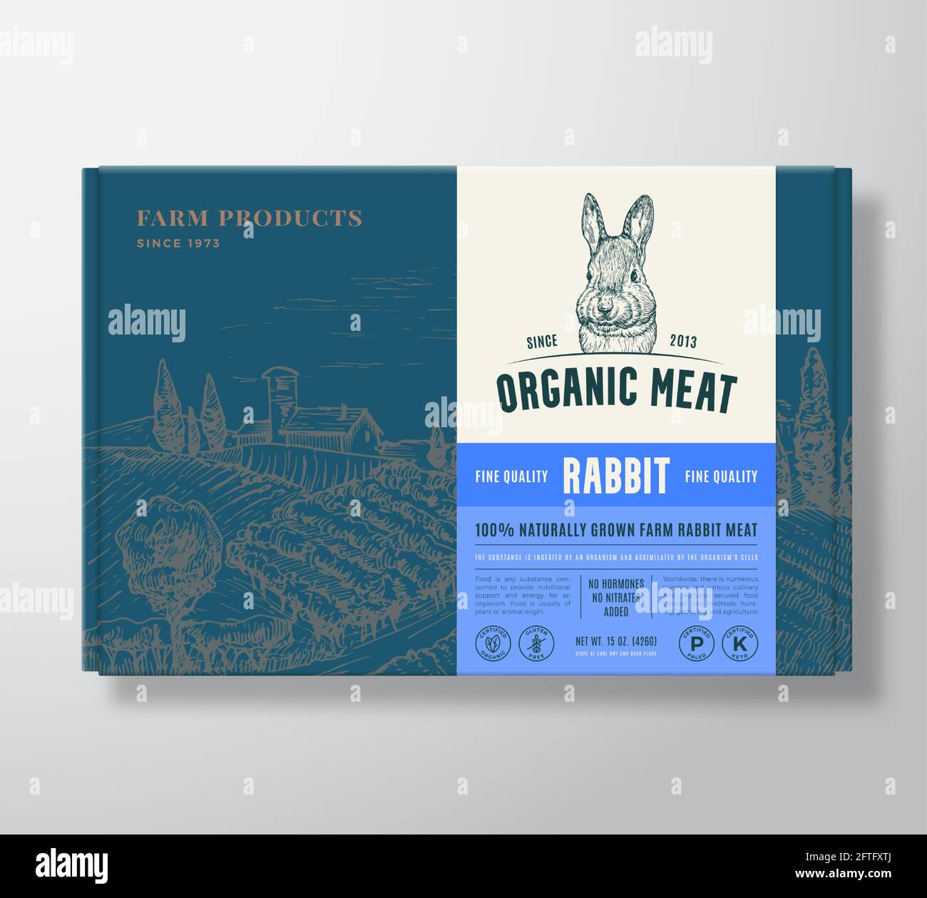 Premium Quality Lamb Mock Up. Organic Vector Meat Packaging Label ...