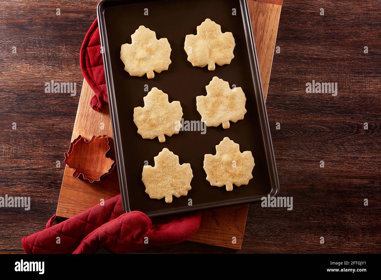 Maple Leaf cookies Stock Photo - Alamy