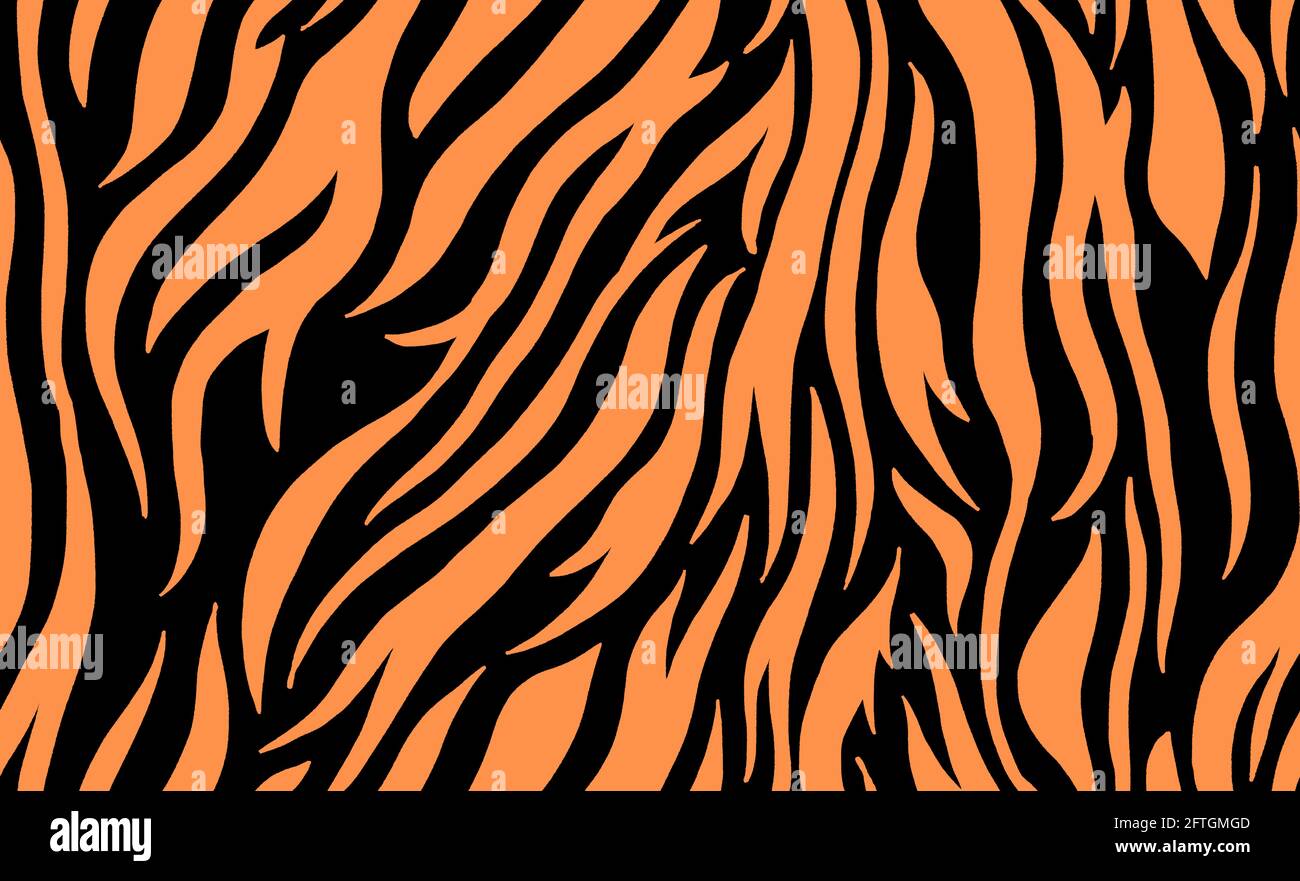 Tiger skin seamless pattern. Tiger stripes fashion print design Stock Vector Image & Art - Alamy