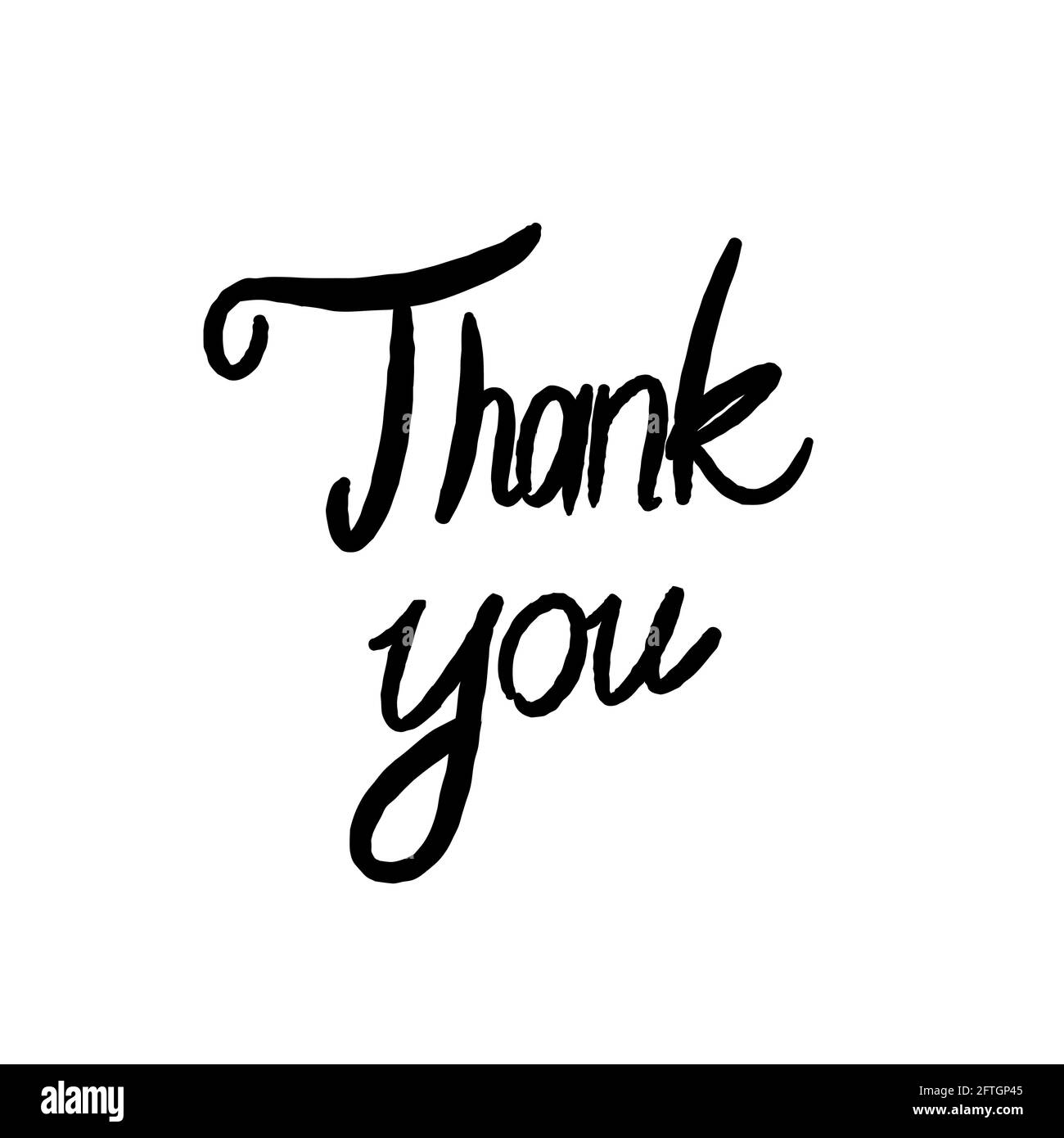Hand written thank you vector sign Stock Vector Image & Art - Alamy