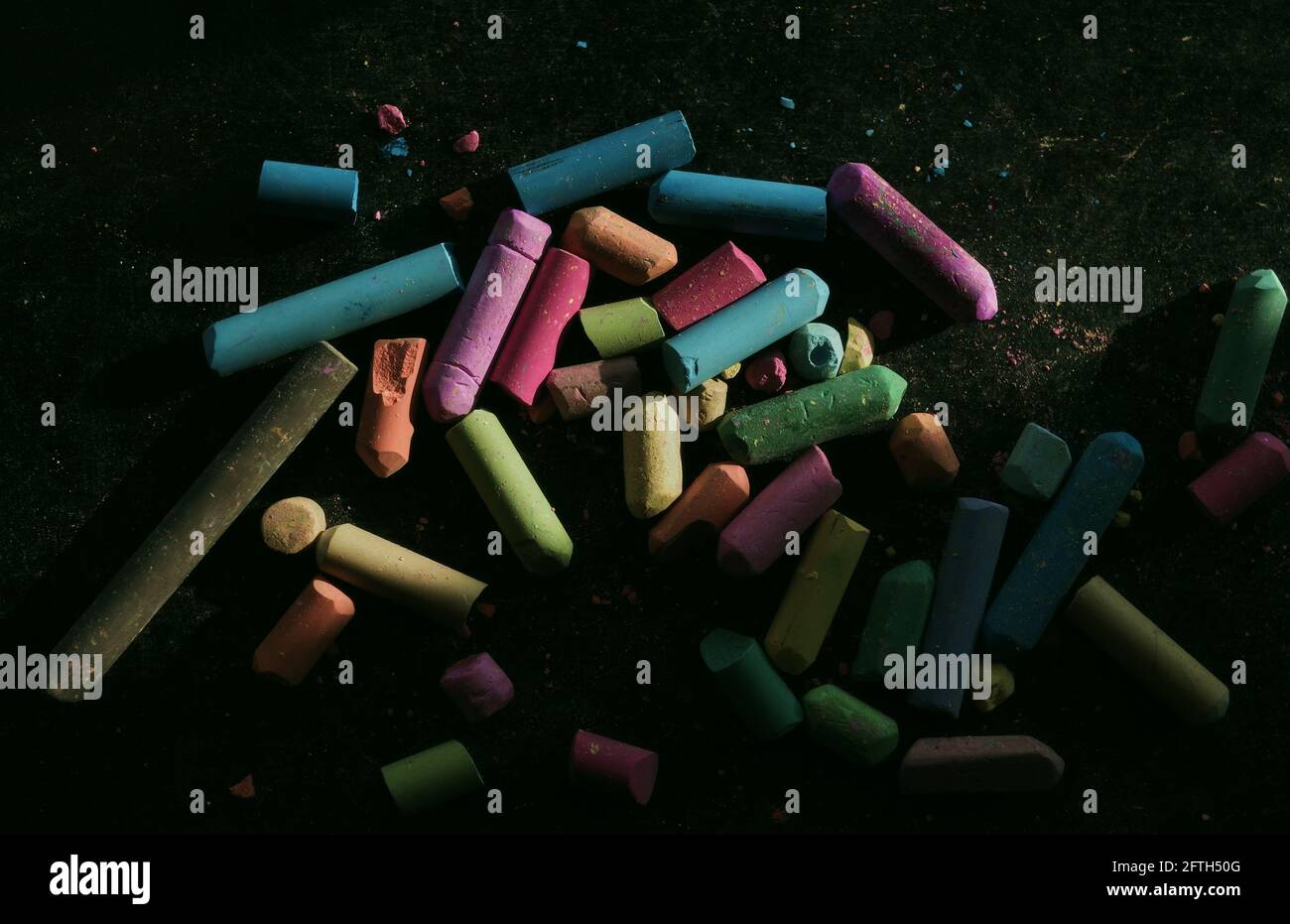 colorful chalk with light and shadow Stock Photo - Alamy