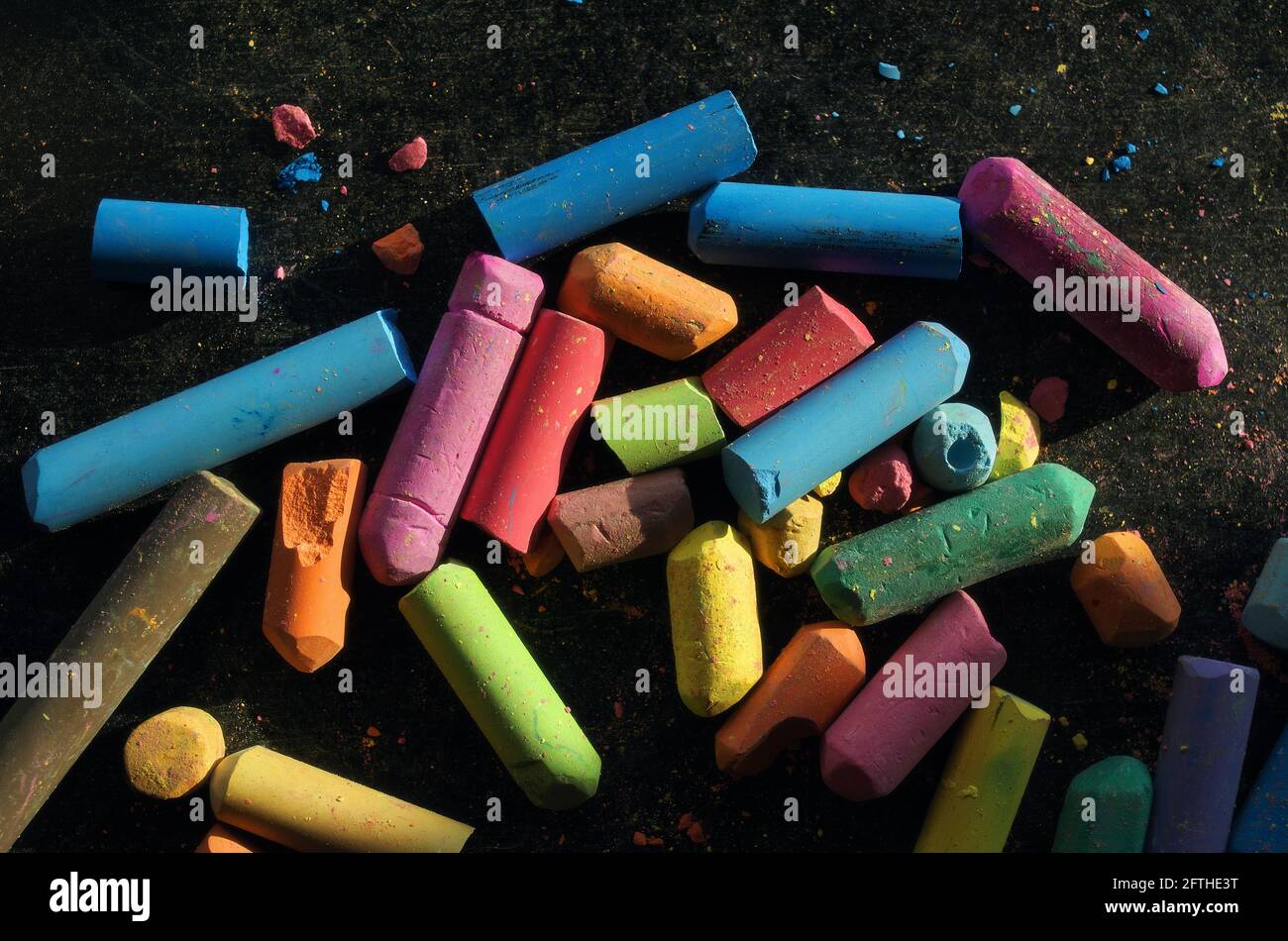 colorful chalk with light and shadow Stock Photo - Alamy