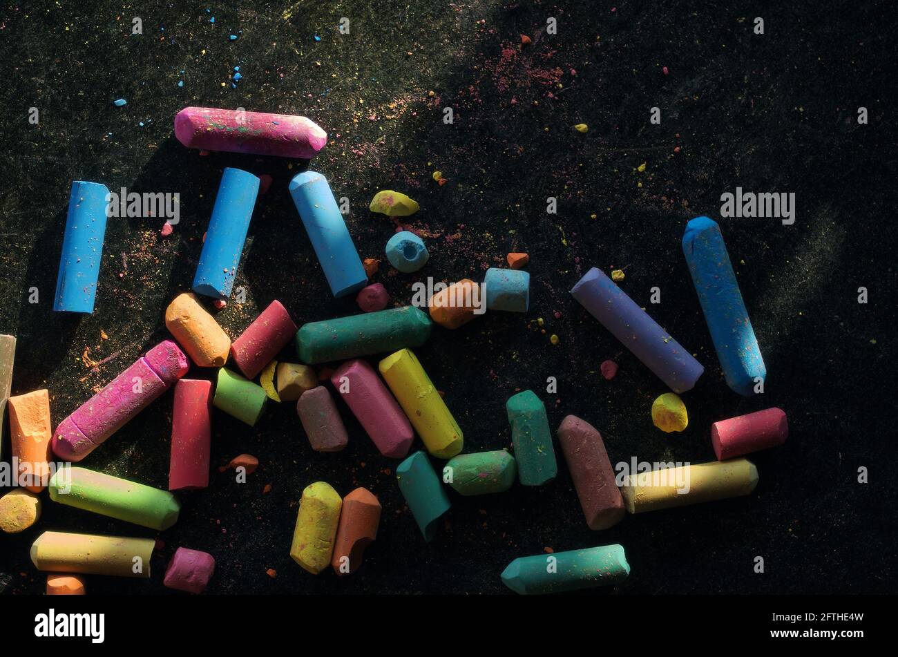 colorful chalk with light and shadow Stock Photo - Alamy