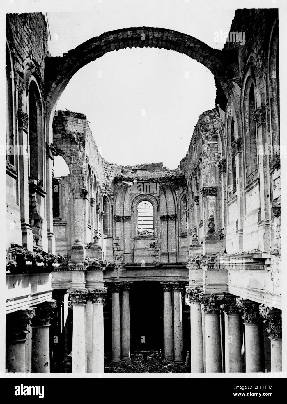 World War One, WWI, Western Front - The interior of Arras Cathedral ...