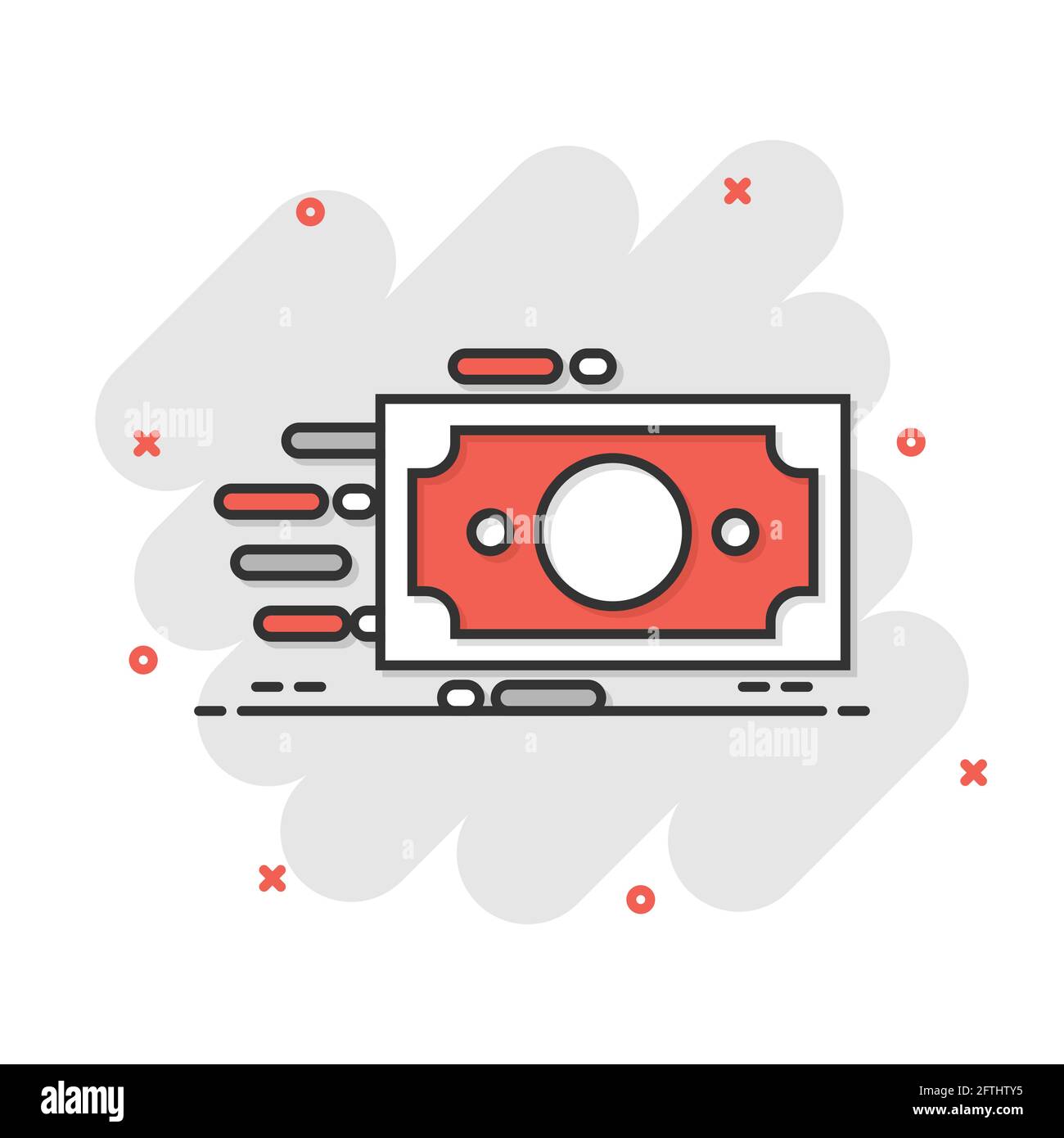 Money stack icon in comic style. Exchange cash cartoon vector ...