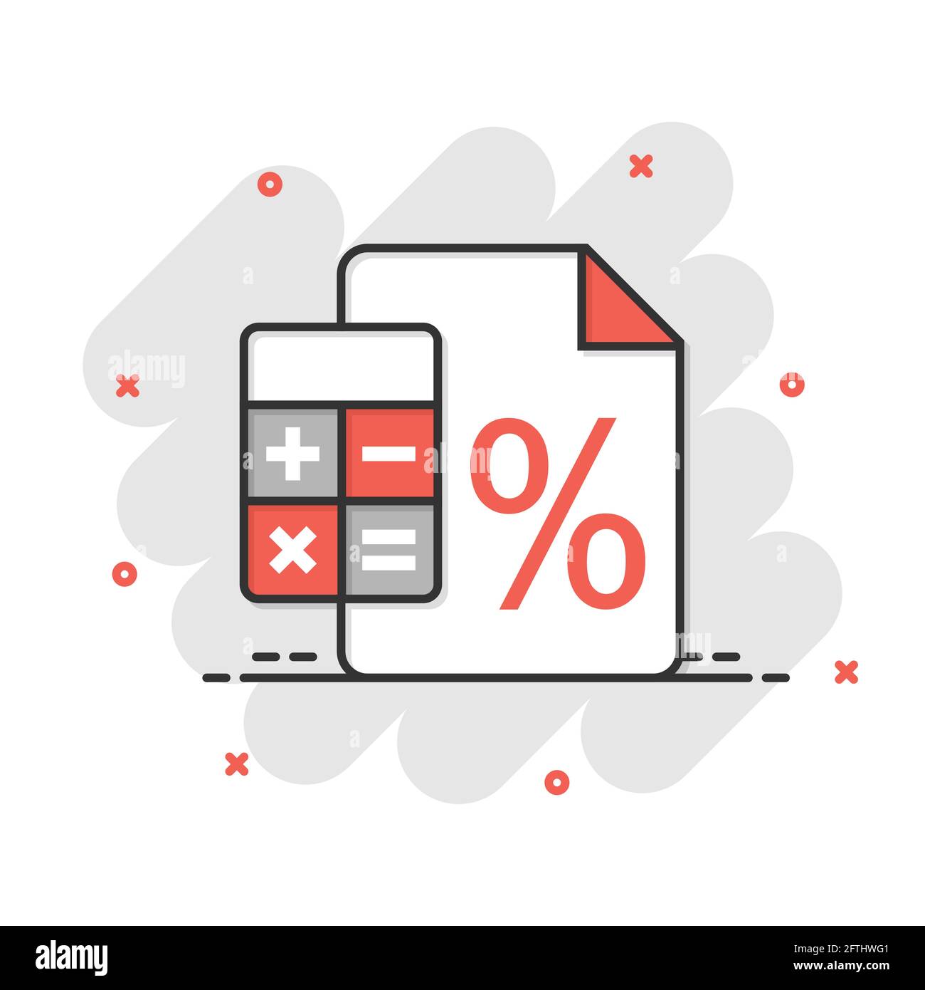 Tax payment icon in comic style. Budget invoice cartoon vector ...