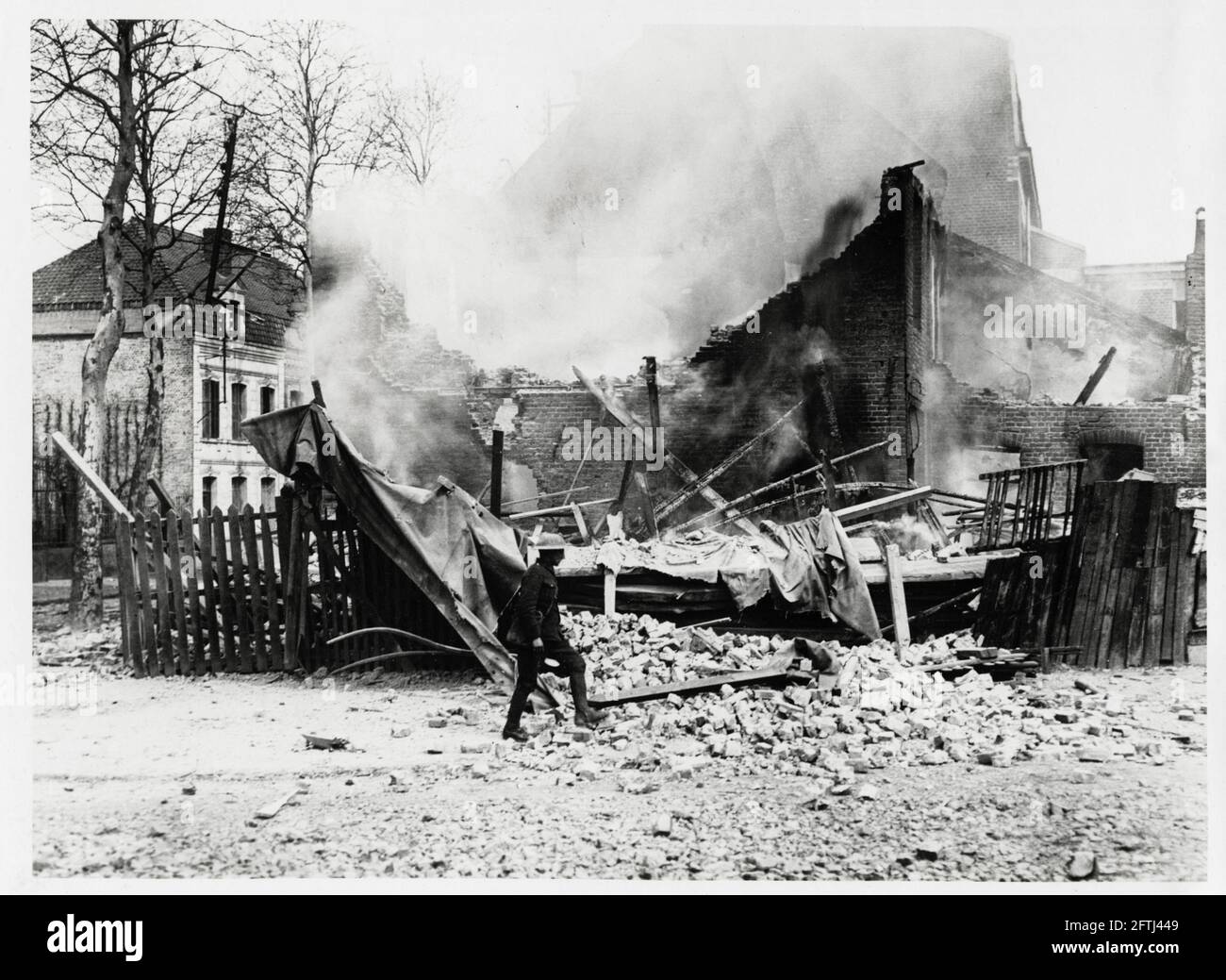 World War One, WWI, Western Front - Effects of high explosive shell on ...