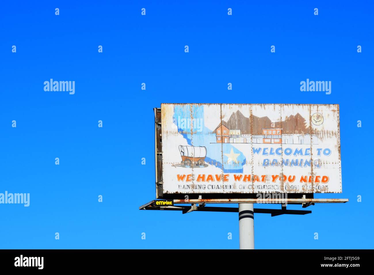 Old welcome to banning california sign hi-res stock photography and ...