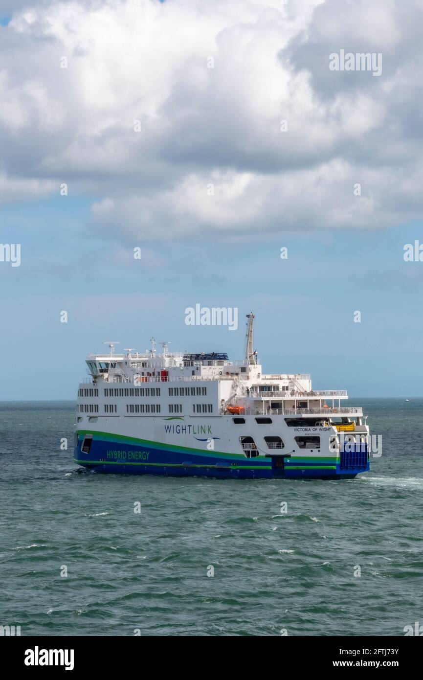 the isle of wight wightlink car ferry from portsmouth to fishbourne on ...