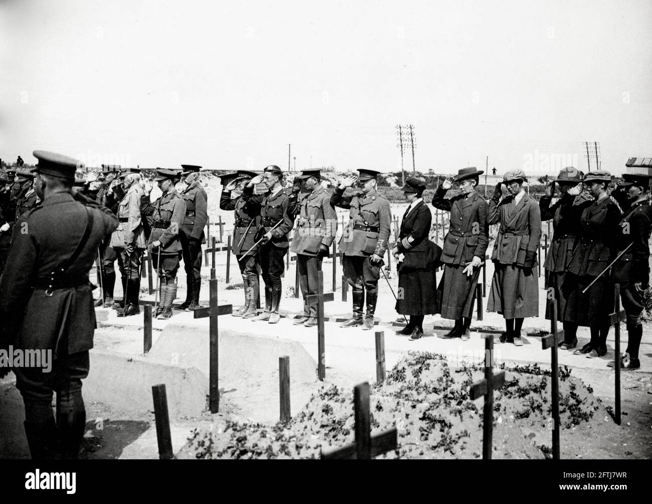 World War One, WWI, Western Front - Funeral of a British Red Cross ...