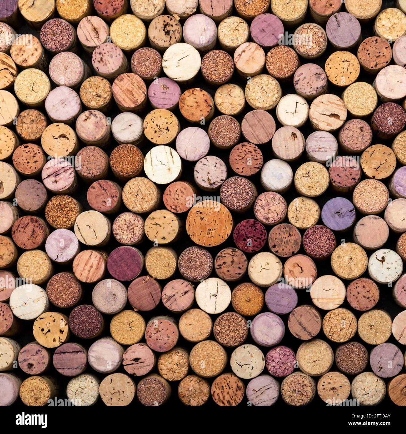 Collection of used wine corks top view Stock Photo - Alamy